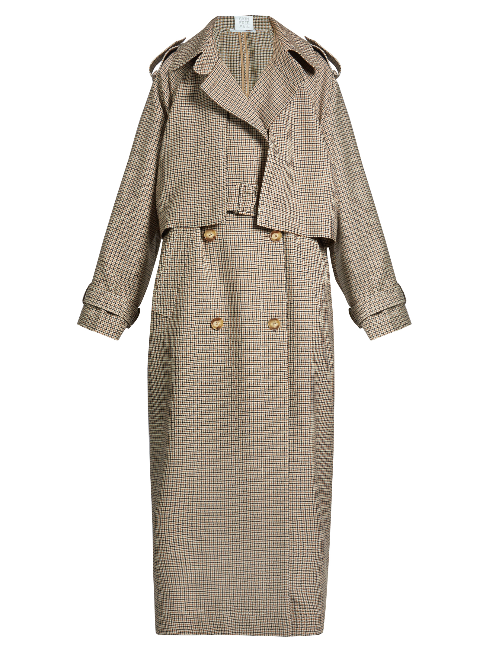 Stella Mccartney - Cecile Oversized Hound'S-Tooth Wool Trench Coat ...